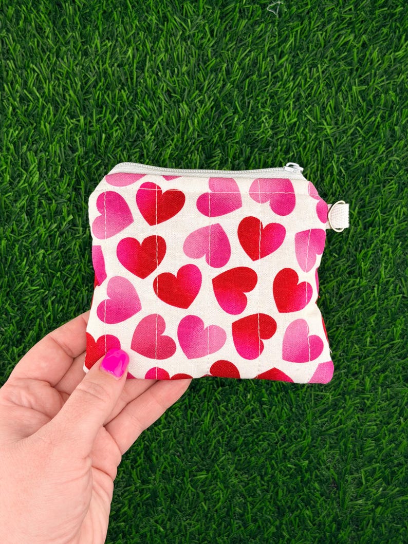 Faded Hearts Valentines Quilted Wallet - Etsy