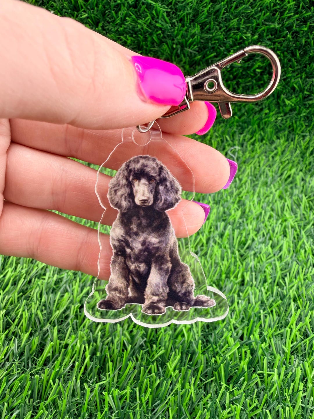 Standard Poodle Dog Keychain - Etsy