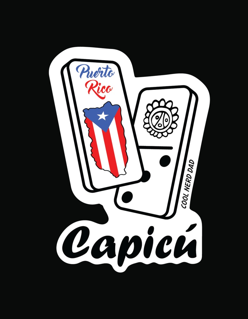 Capicú Stickers, Domino Sticker, Boricua Sticker, Puerto Rico Sticker ...