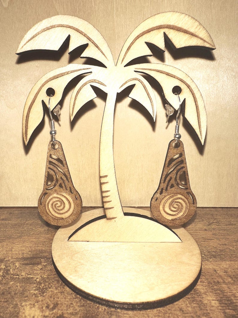 Water Taino Symbol, Wood Earing, Taino Symbol, Earing Taino Wood Earing ...