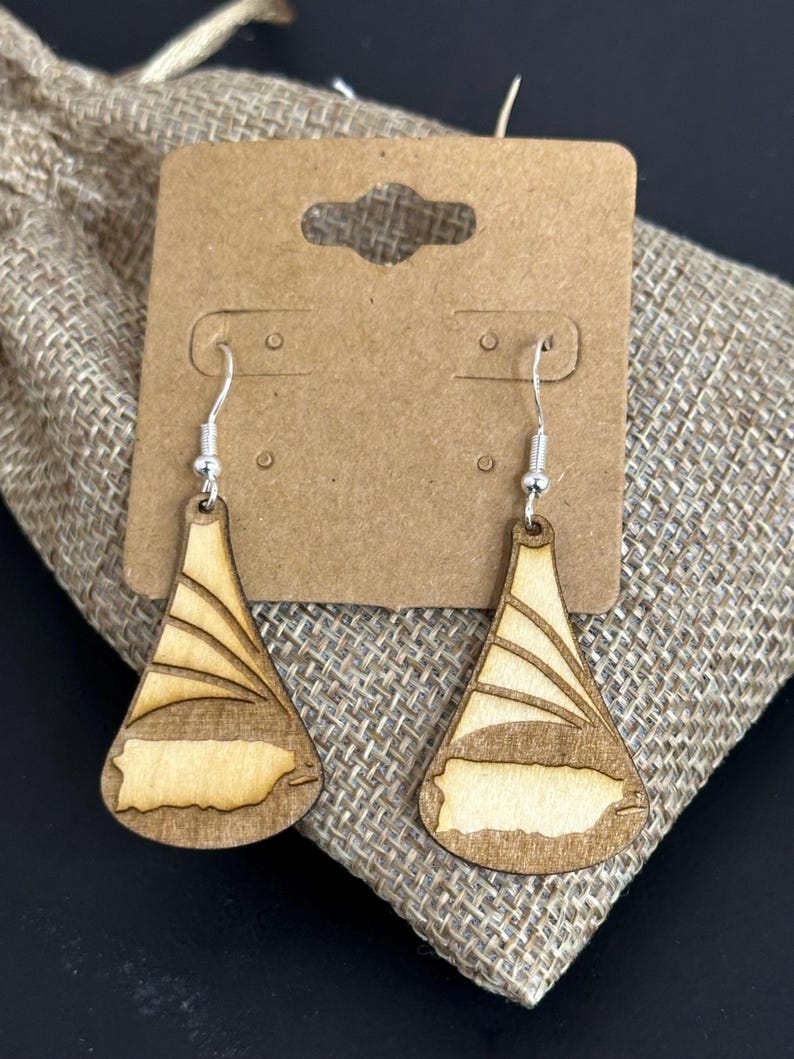 Mapa De Puerto Rico Wood Earing, Mapa Puerto Rico, Taino Wood Earing ...