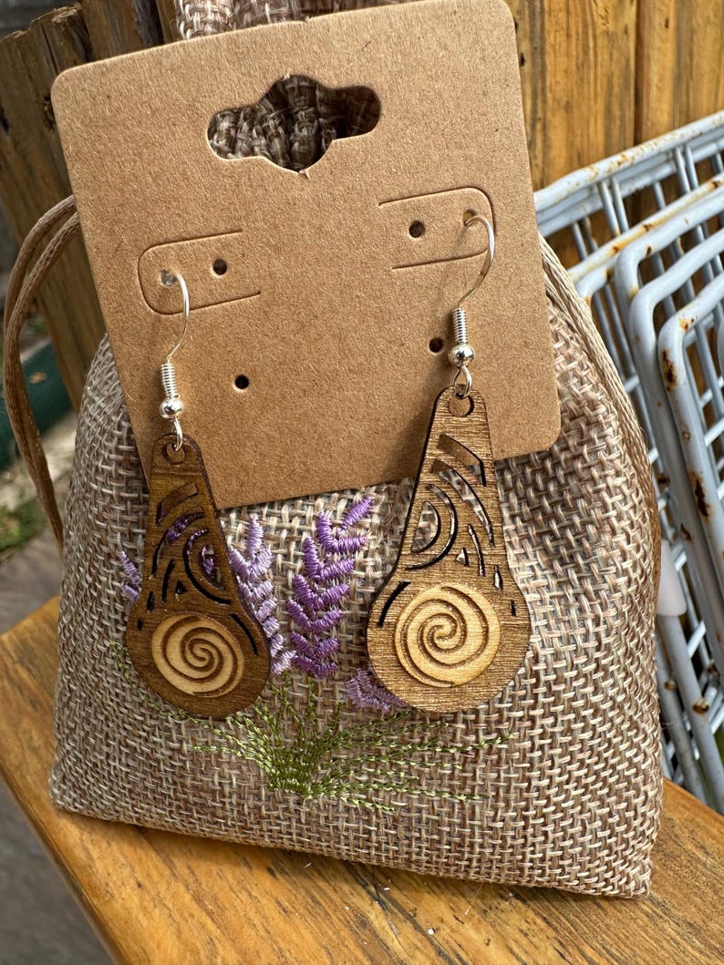 Water Taino Symbol, Wood Earing, Taino Symbol, Earing Taino Wood Earing ...