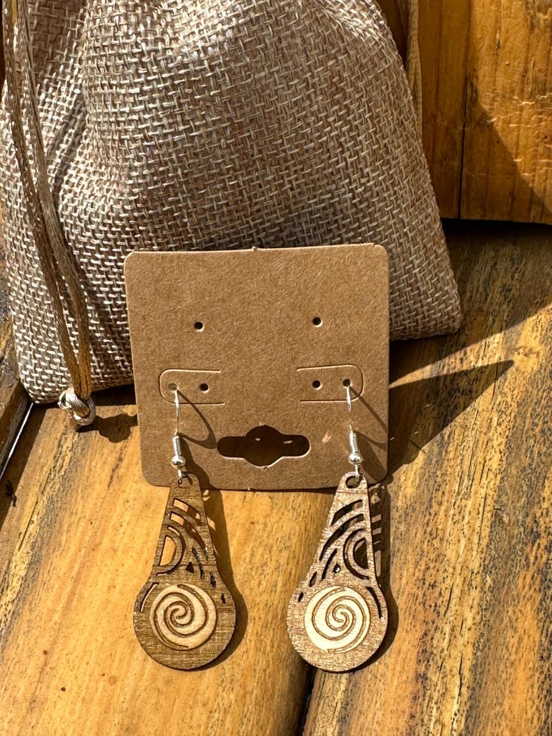 Water Taino Symbol, Wood Earing, Taino Symbol, Earing Taino Wood Earing ...