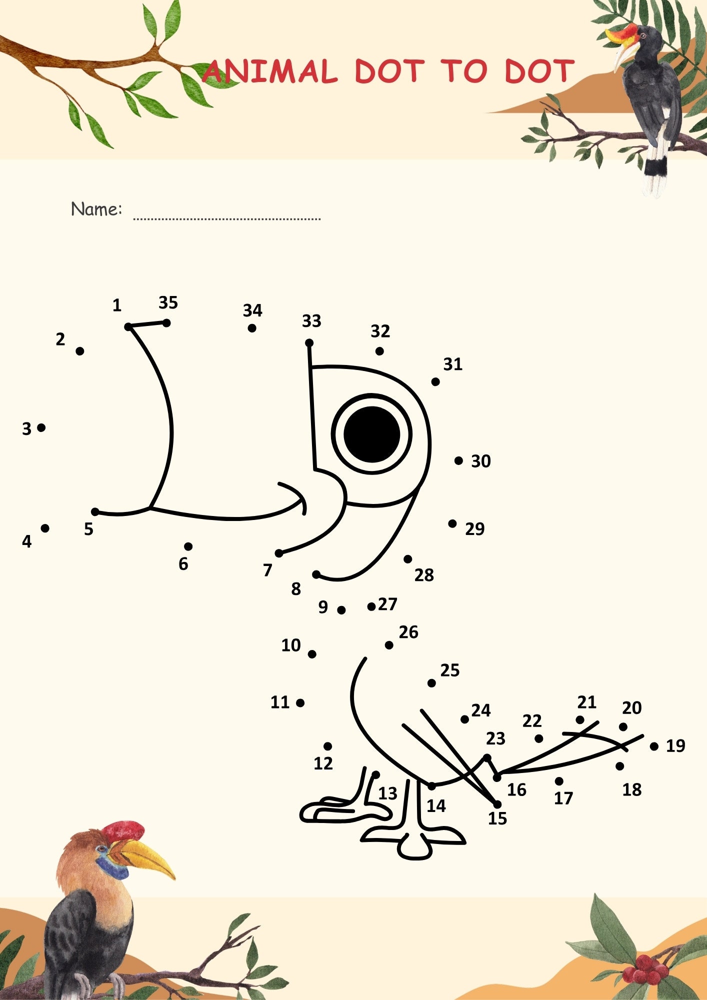 Animal Dot-to-dot - Etsy