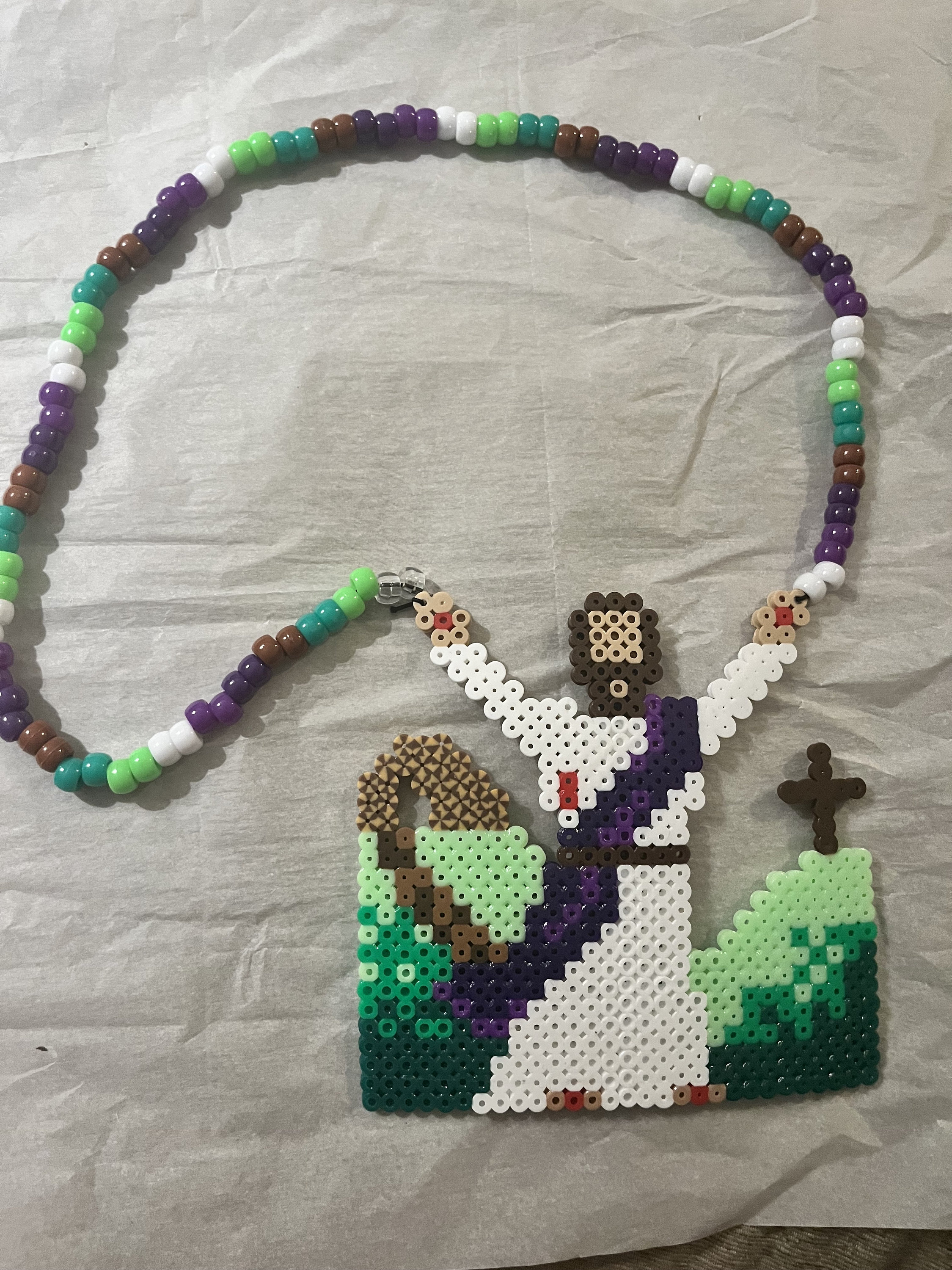 Jesus Kandi Perler Fuse Bead - Etsy