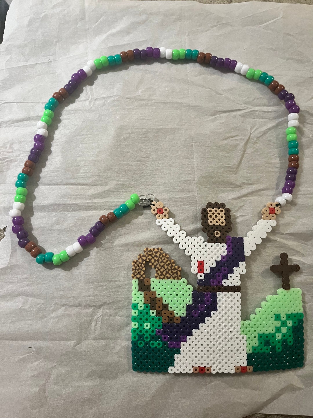 Jesus Kandi Perler Fuse Bead - Etsy
