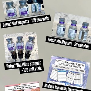 Botox Vial Magnet, Real Empty 100 Unit Botox Bottle, Injector Fridge ...