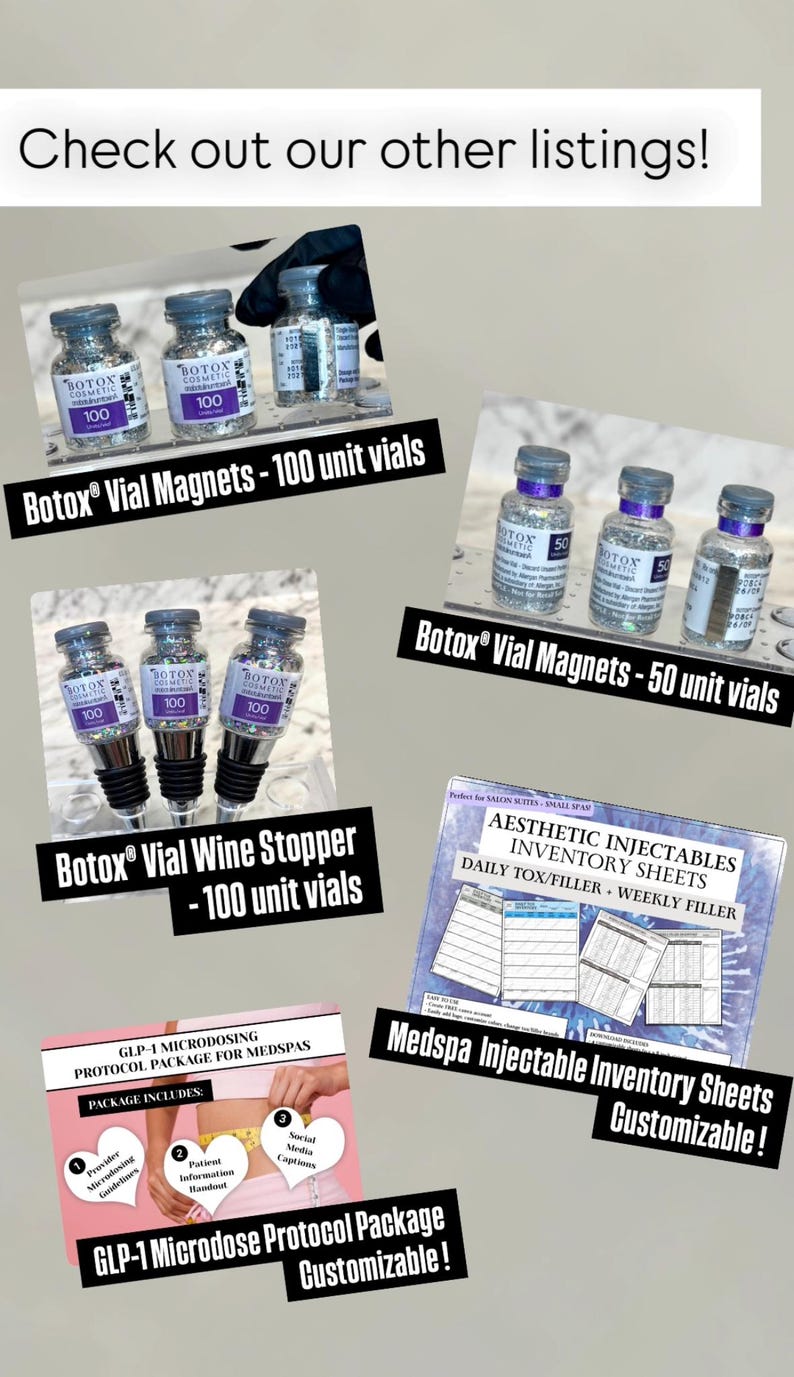 Botox Vial Magnet, Real Empty 100 Unit Botox Bottle, Injector Fridge ...