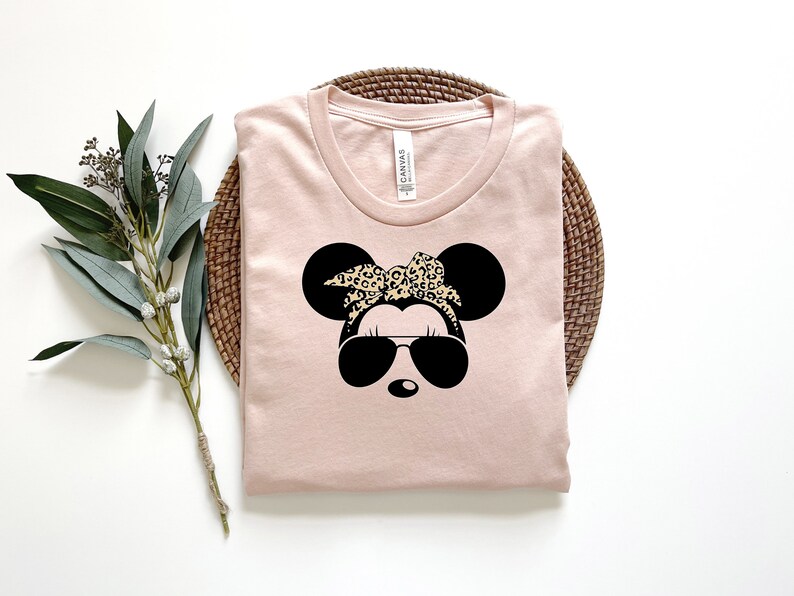 Minnie Head Shirt Minnie Ear Shirt Disney Safari Shirt Leopard Print
