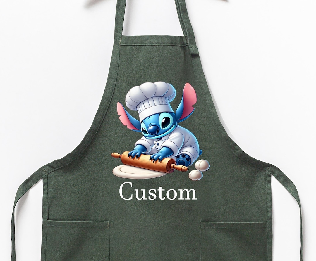 Custom Stitch Apron,custom Family Kitchen Apron,chef Couple Apron ...