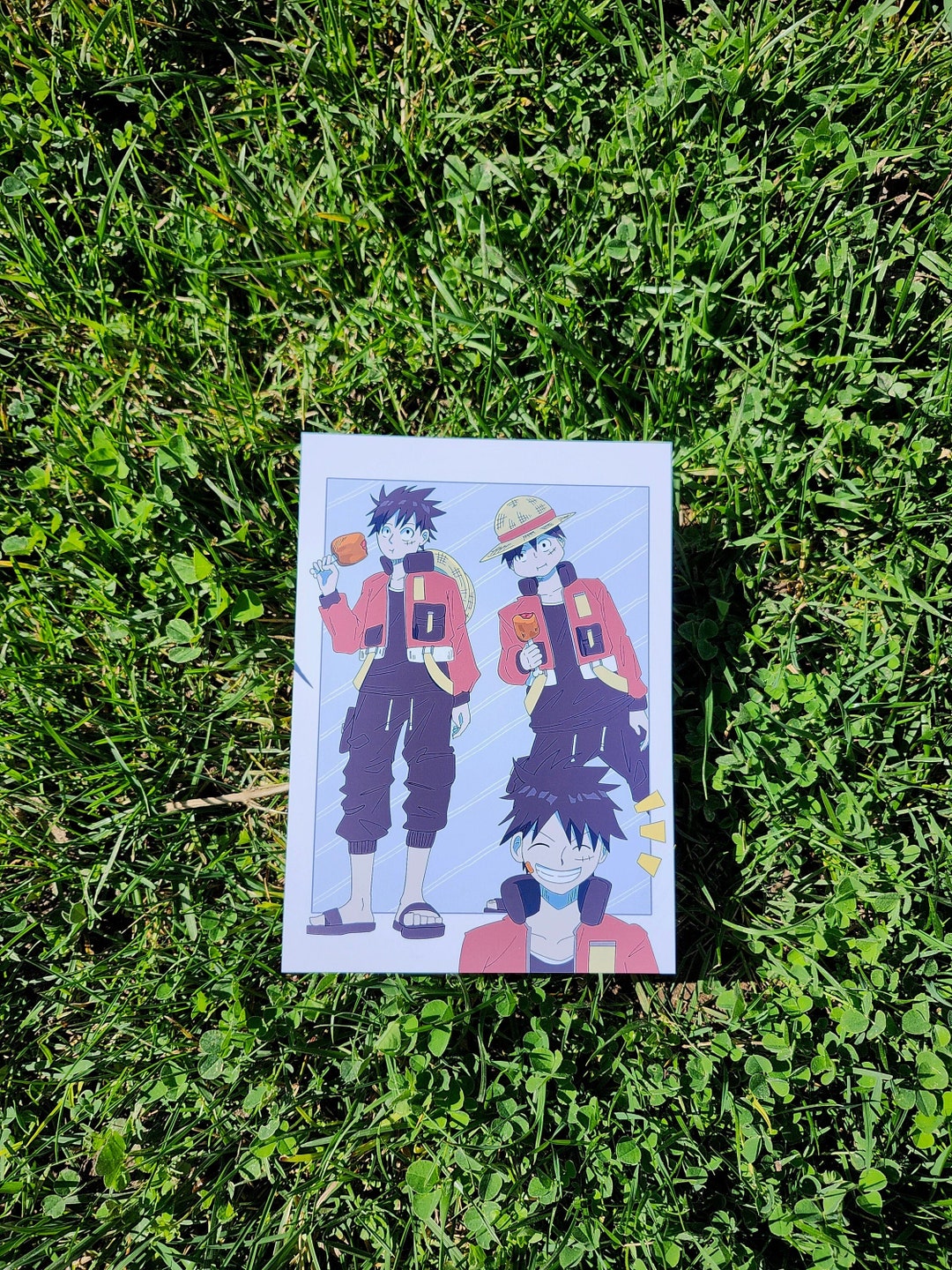 One Piece Mini Print, Anime Luffy Prints, Art, Kawaii, Handmade - Etsy