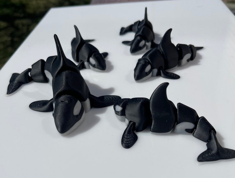 Articulated Orca/killer Whale - Variety of Colors - Etsy