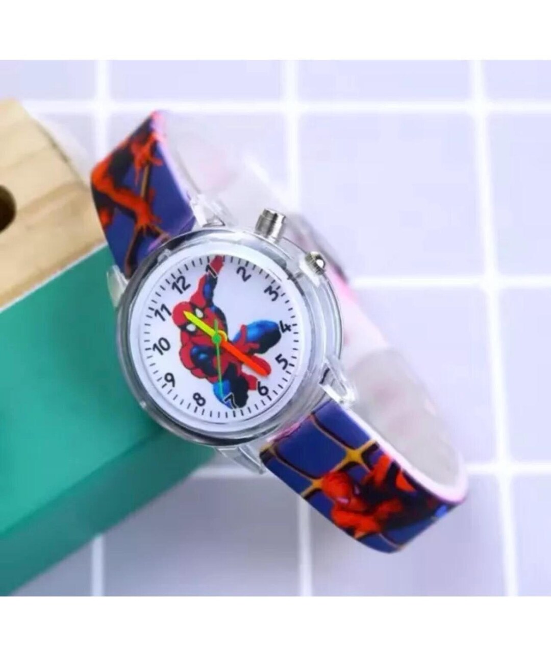 Spiderman Light up Silicone Band Kids Watch - Etsy