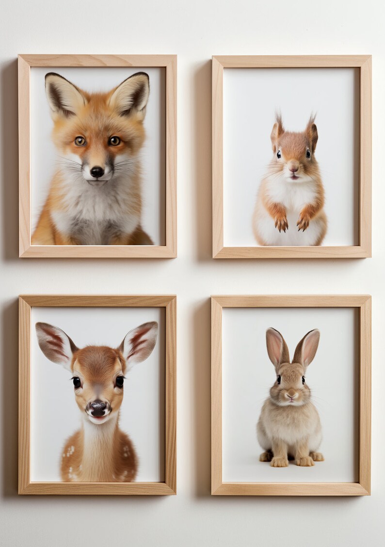 Woodland Animal Prints | Printable Wall Art | Nursery Decor | Cute ...