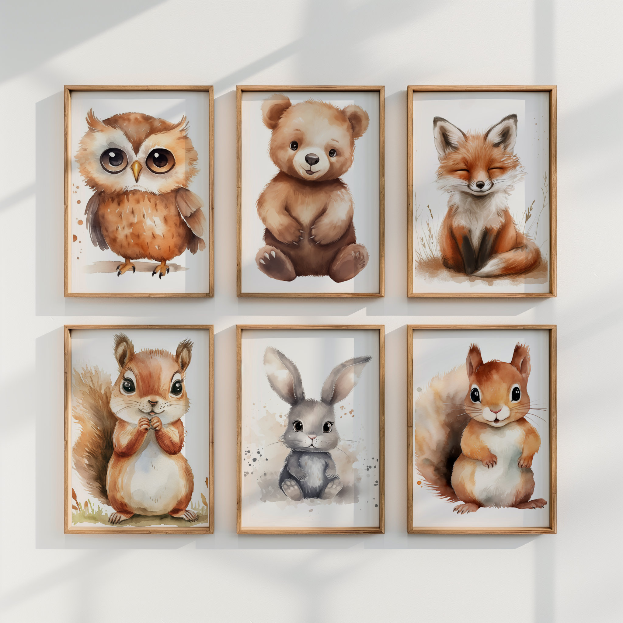 Woodland Animal Prints | Printable Wall Art | Nursery Decor | Cute ...