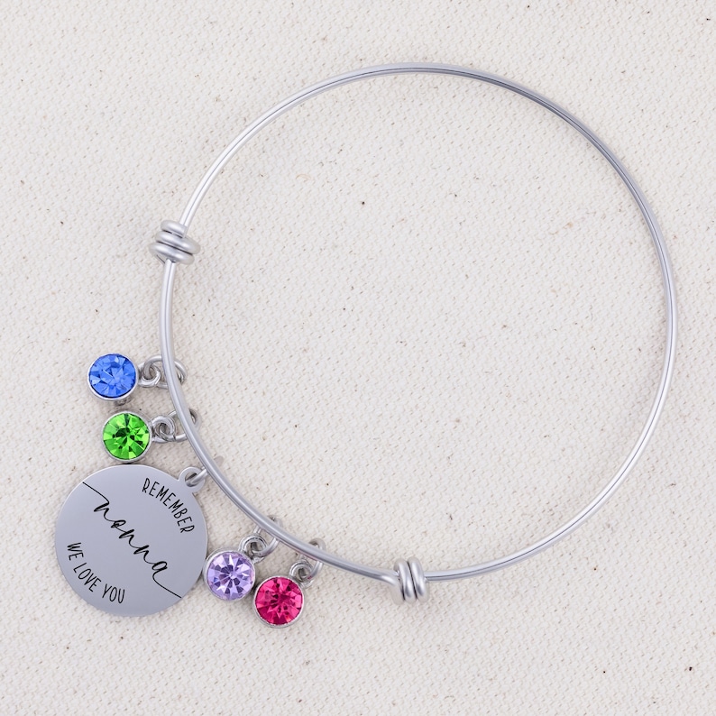 Nonna Bracelet, Nonna Gift, Family Birthstone Bracelet for Grandma ...