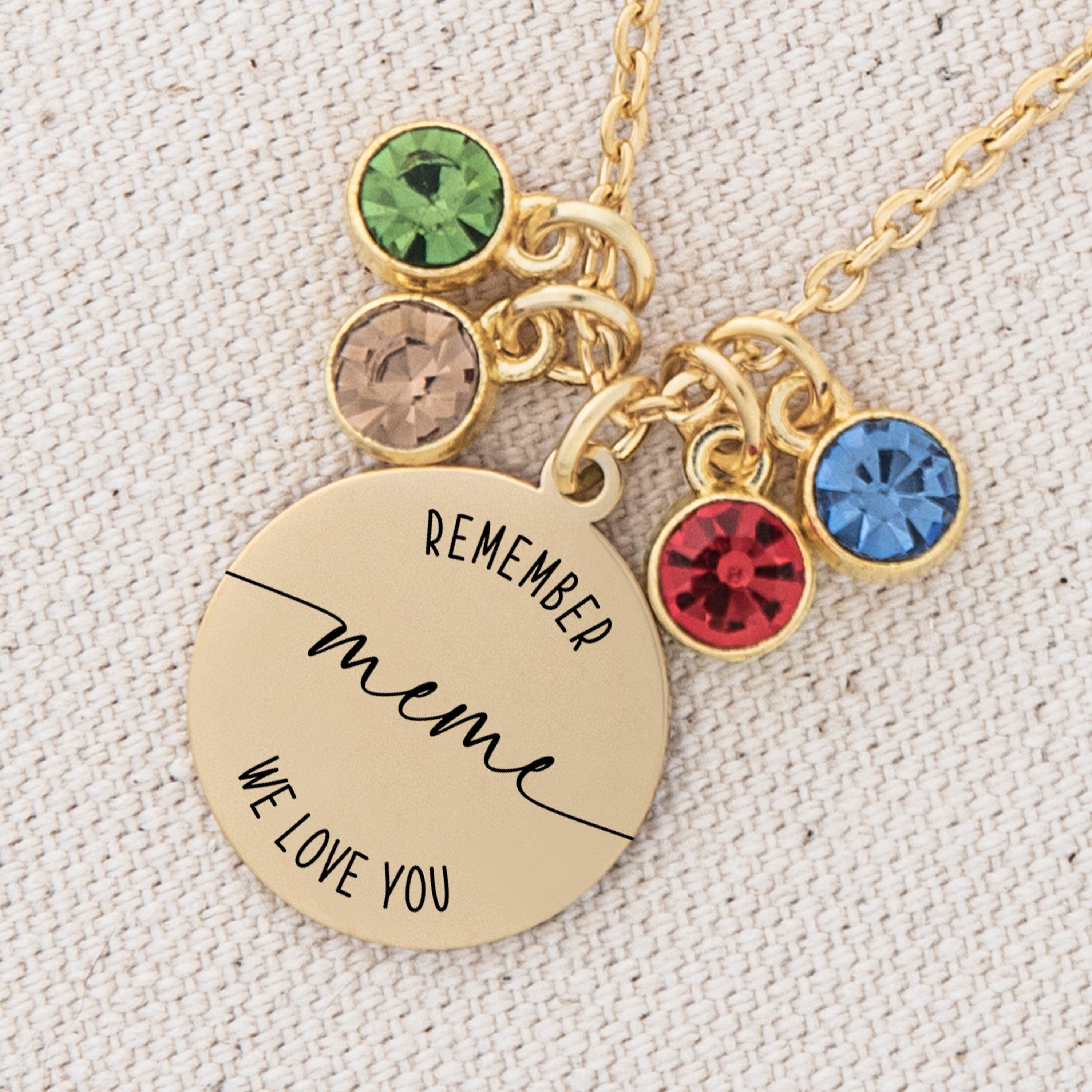 Meme Necklace, Meme Gifts, Grandma Necklace Birthstone, Family ...