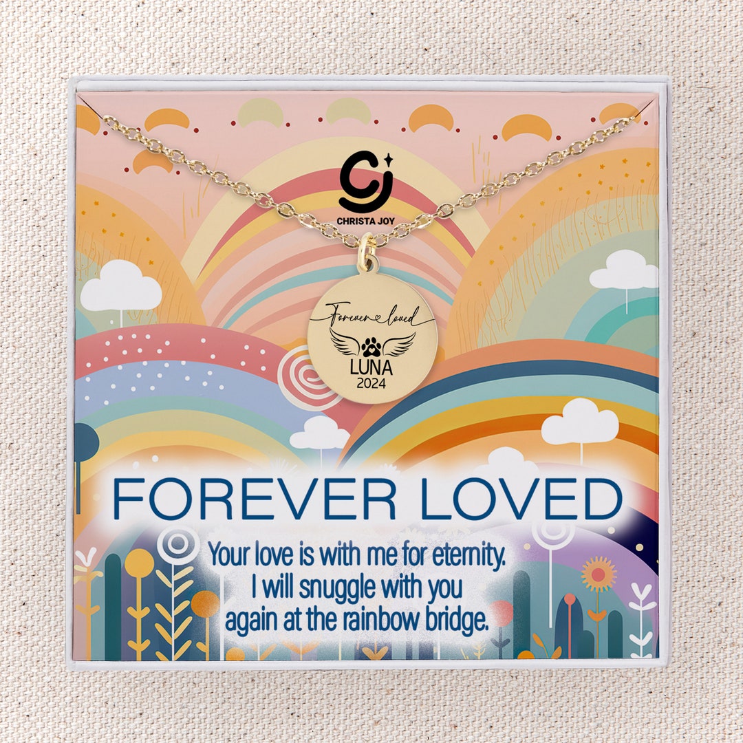 Dog Memorial Necklace, Dog Sympathy Gift, Pet Memorial Gift, Dog ...