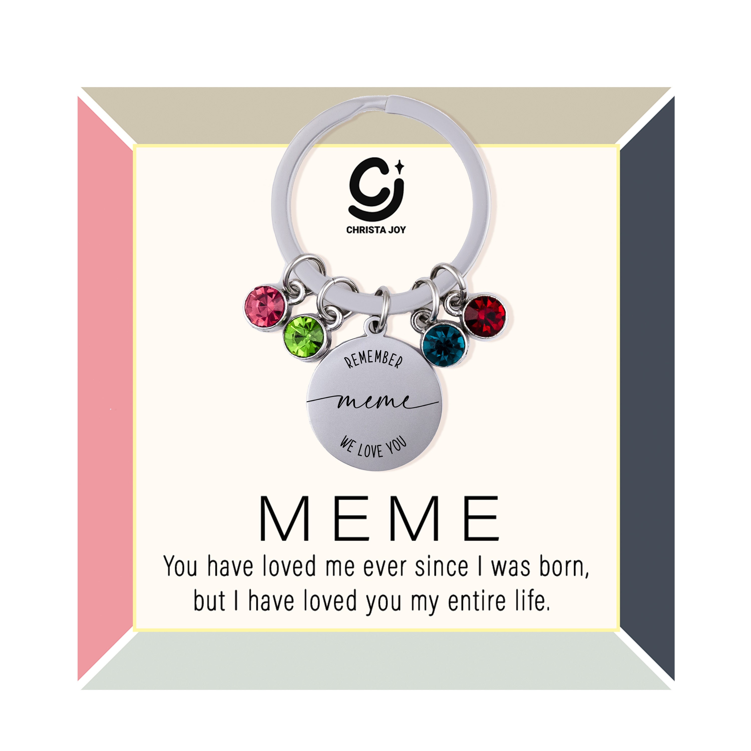 Meme Keychain, Meme Gifts, Grandma Keychain, Meme Key Chain, Birthstone ...