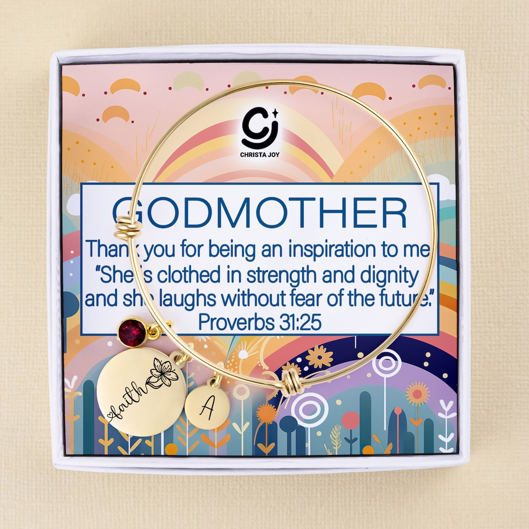 Godmother Bracelet,godmother Gift From Goddaughter, Bible Verse ...