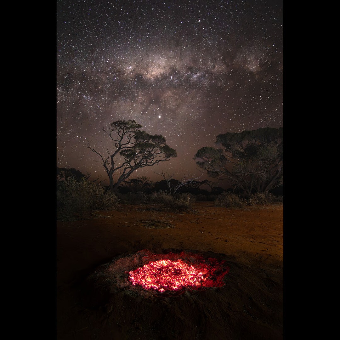 Starry Night Photo, Milky Way Above the Australian Outback Landscape ...