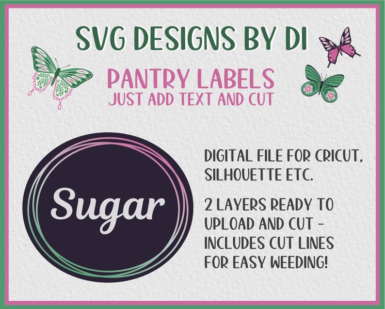 Pantry Label SVG Cut File for Cricut, Silhouette Etc. - Etsy