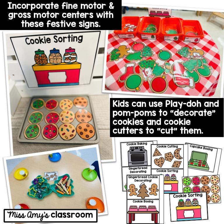 Christmas Dramatic Play Printables - Holiday Bakery - Preschool Winter ...
