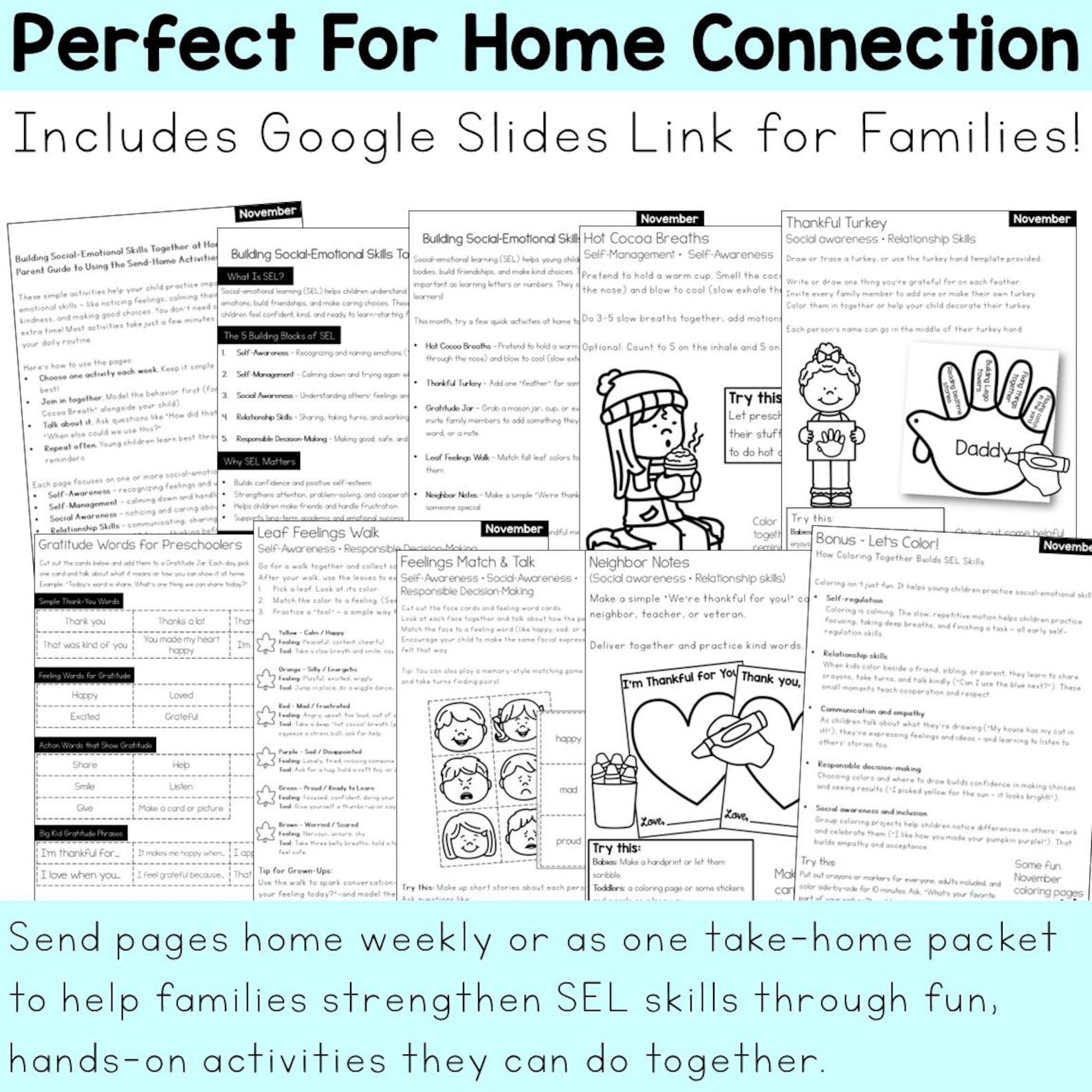 November & December SEL Bundle - Preschool Kindness and Gratitude ...