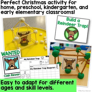 How to Catch a Reindeer STEM Christmas Activity for Homeschool, Daycare ...