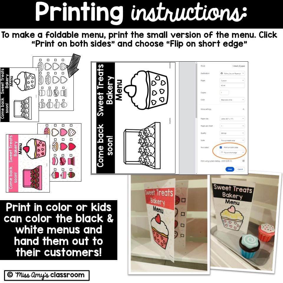 Sweet Treats Bakery: Valentine's Day Pretend Play Printables (PDF) - Etsy