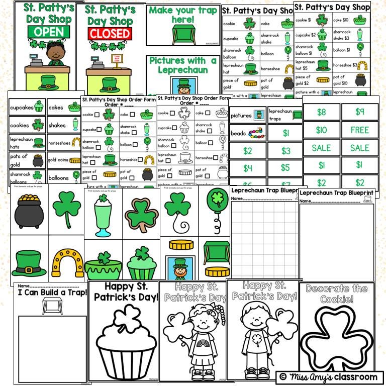 February & March Dramatic Play Printables: Sweet Treats Bakery + St ...