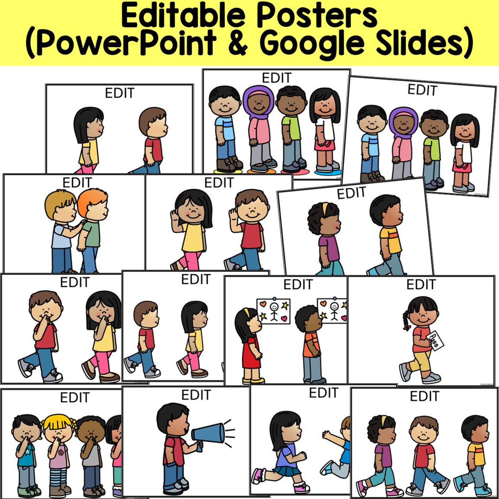 Preschool Line up Rules Poster Set: Classroom Management Printables ...