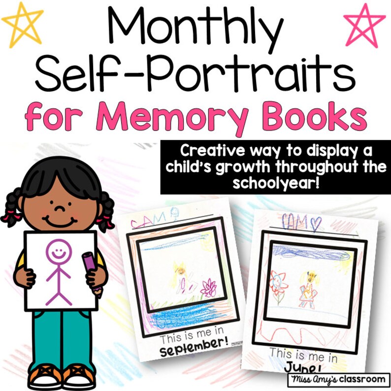 All About Me Preschool Worksheets Memory Book Pages Monthly Self ...