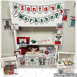 Santa's Workshop Dramatic Play Printables for Preschoolers- Christmas ...