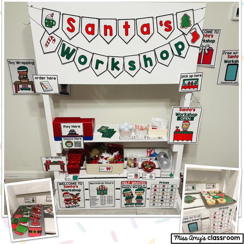 Santa's Workshop Dramatic Play Printables for Preschoolers- Christmas ...