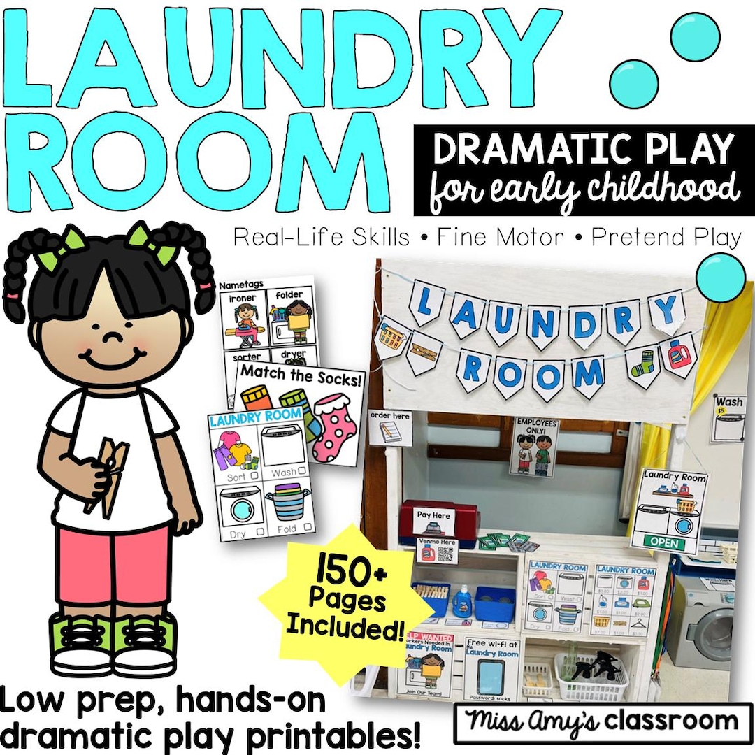 Laundry Room - Laundromat Dramatic Play Center Printables -preschool ...