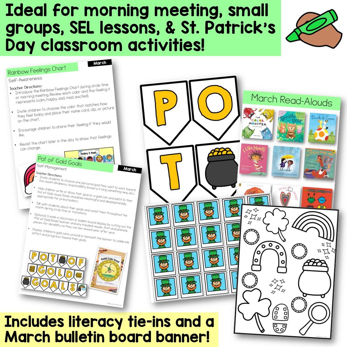 March Social Emotional Learning Activities - Preschool & Kindergarten ...