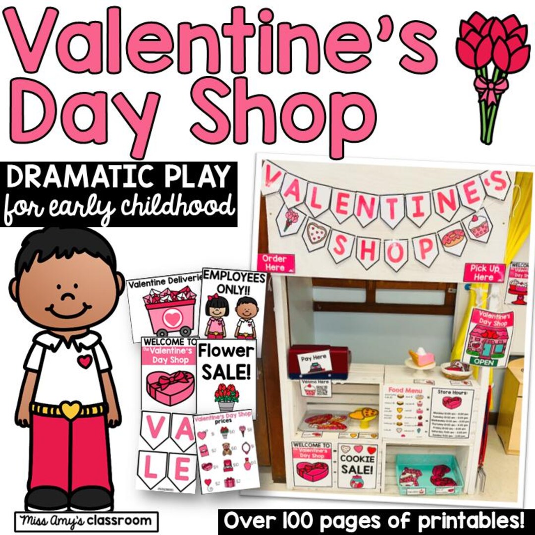 Valentine's Day Bakery & Gift Shop Printables: Dramatic Pretend Play ...