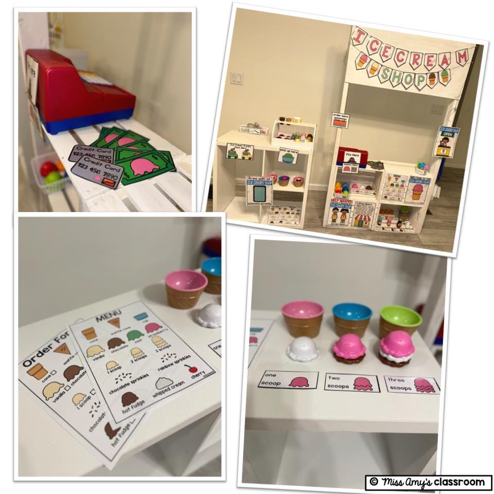 Dramatic Play Ice Cream Shop - Summer Pretend Play Printables for Ice ...