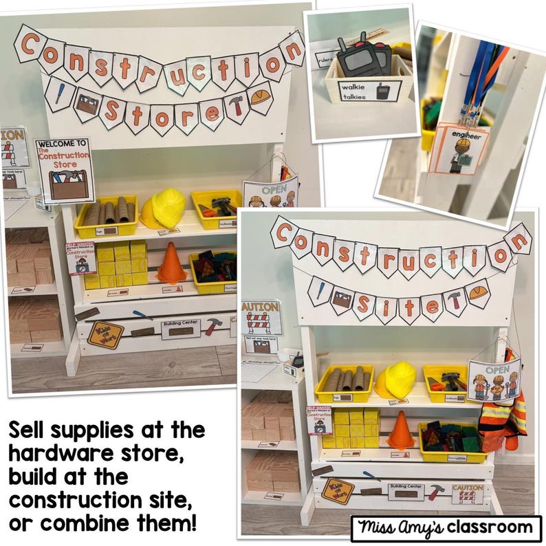 Construction Site Dramatic Play Printables: Preschool Learning (PDF) - Etsy