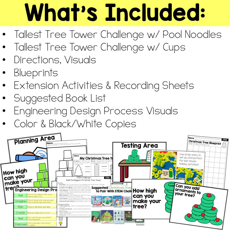 Christmas Tree STEM Challenge – Holiday Engineering Activity - Etsy