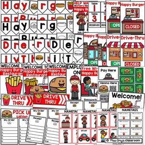 Printable Fast Food Restaurant: Pretend Play Drive-thru (PDF Download ...