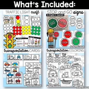 Traffic Light Craft: Transportation Activity Set for Preschool ...