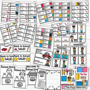 School Store Dramatic Play Printables Back to School Pretend Play ...