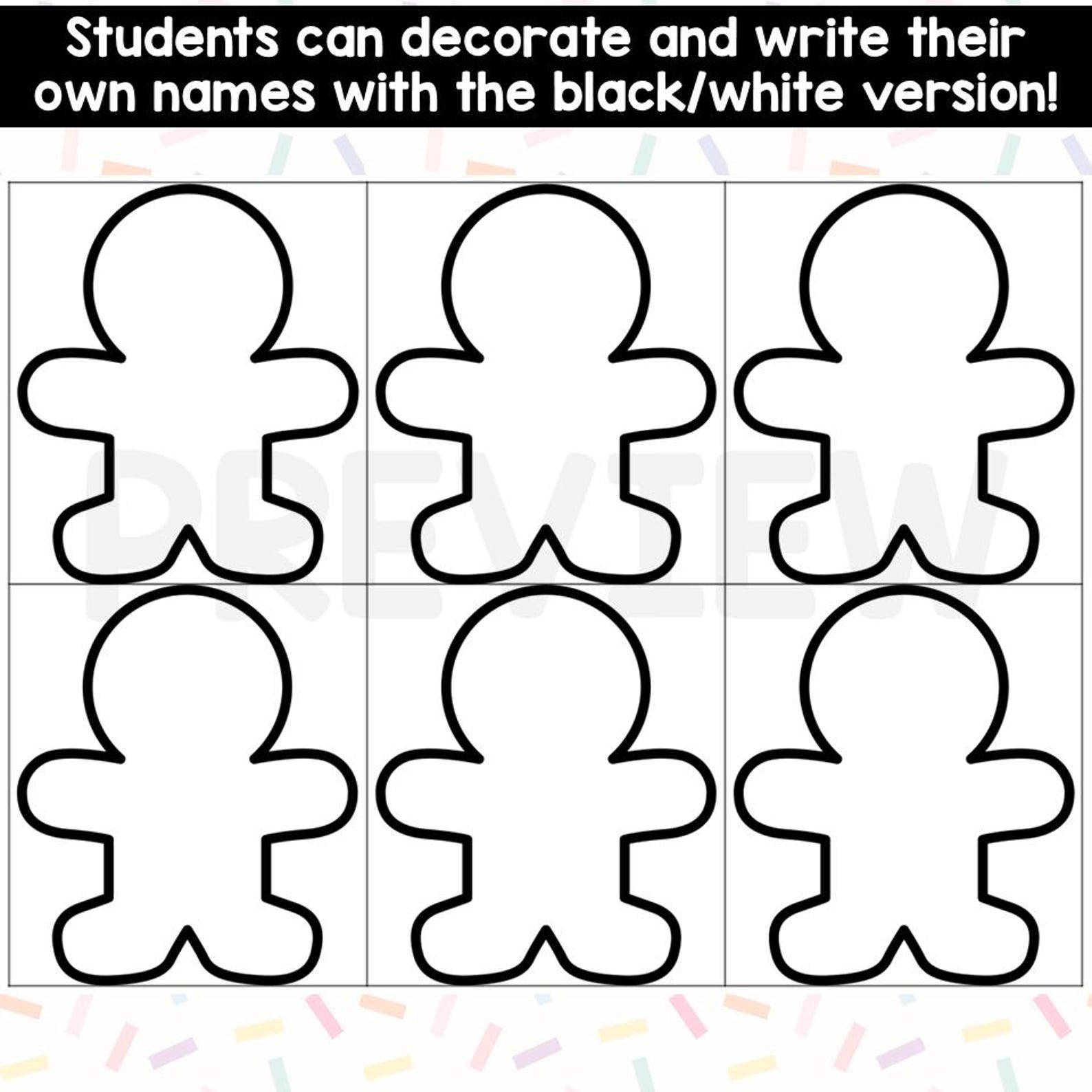 EDITABLE Gingerbread Name Tags for Christmas Tags & Holiday Bulletin ...