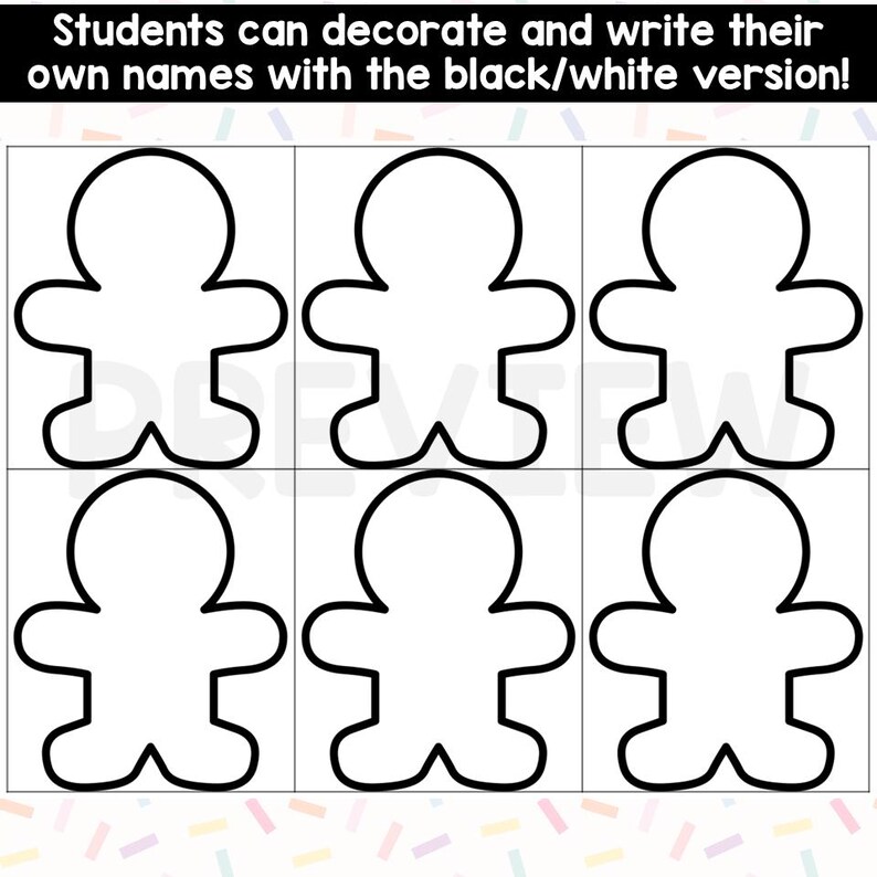 EDITABLE Gingerbread Name Tags for Christmas Tags & Holiday Bulletin ...