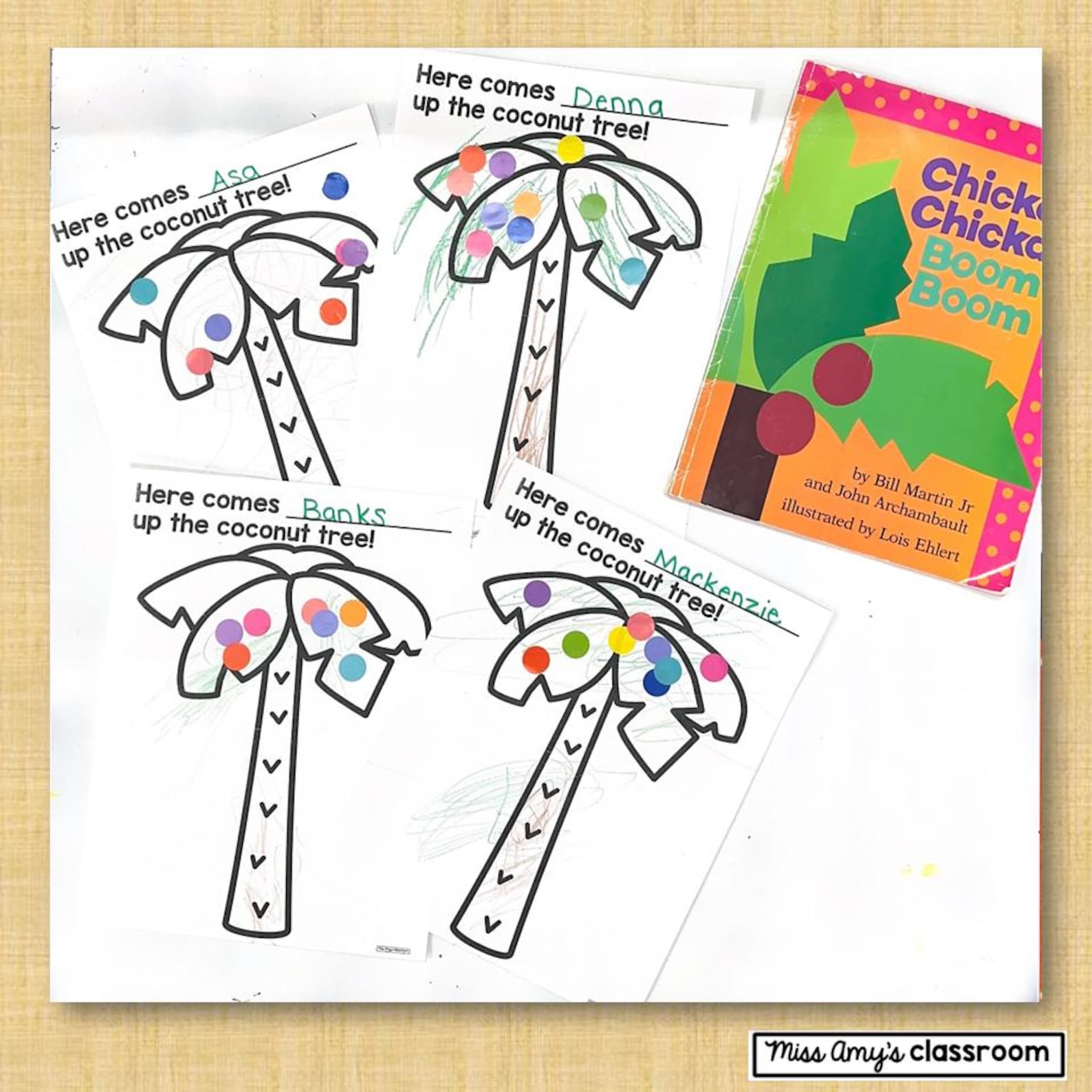 Chicka Chicka Boom Boom Craft | STEM & Alphabet Printables - Etsy