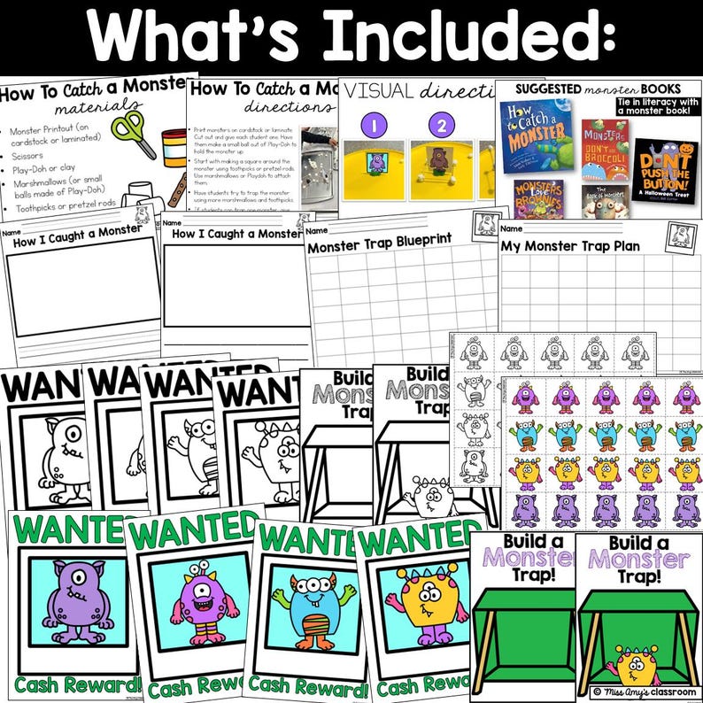 How to Catch a Monster STEM Activity for Preschool & Kindergarten ...