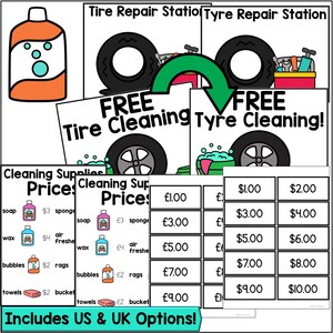 Car Wash Dramatic Play Printables – Preschool Learning Activity Pack ...