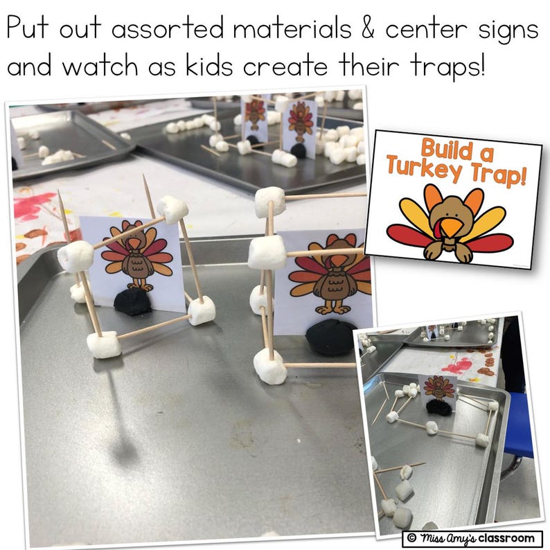 How to Catch a Turkey STEM Activity: Preschool Thanksgiving - Etsy